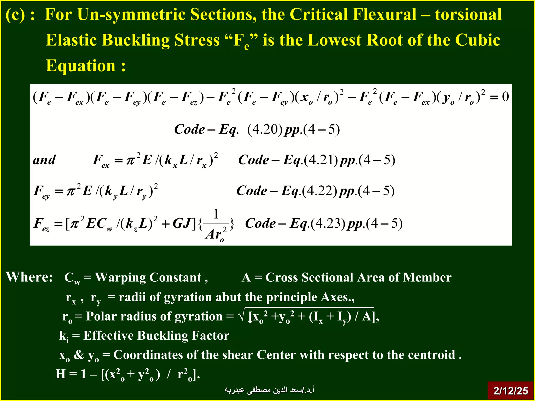 Lec2 ماجستير Design of Compression Member.ppt