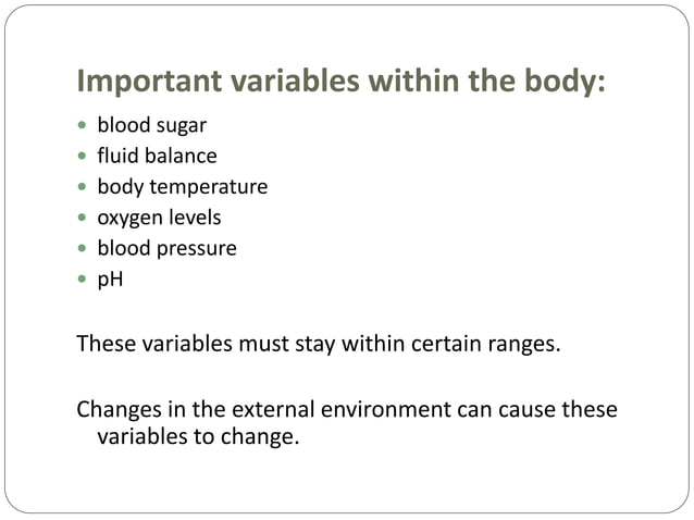 lec 2 Homeostasis and its mechanism with examples | PPT