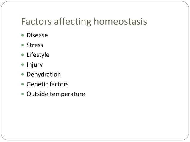 lec 2 Homeostasis and its mechanism with examples | PPT