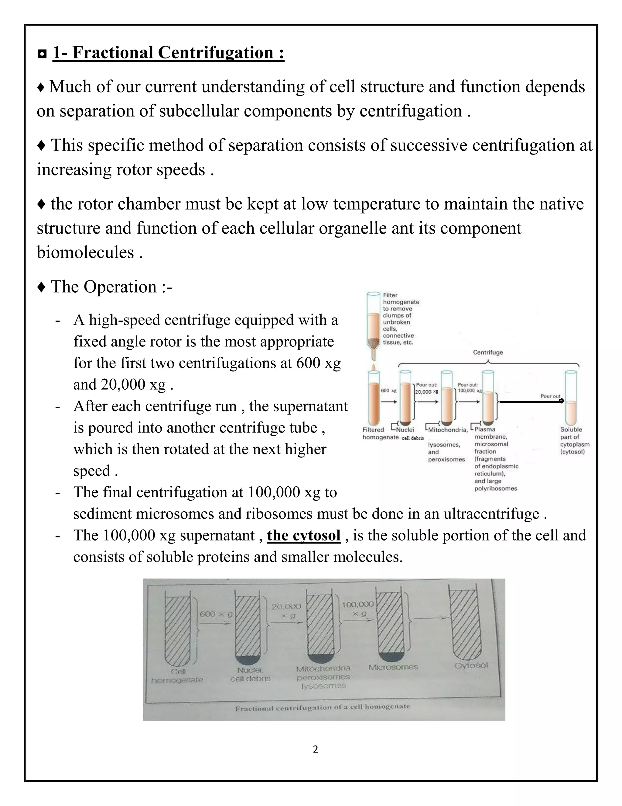 Application of centrifugation and Spectrophotometry | PDF