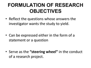 Research Process- Objective, Hypothesis (Lec2) | PPTX