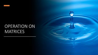 MATIX AND TYPES OF MATRIX | PPTX