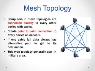 Networks topologies Lec#2 | PPTX | Computer Networking | Computing