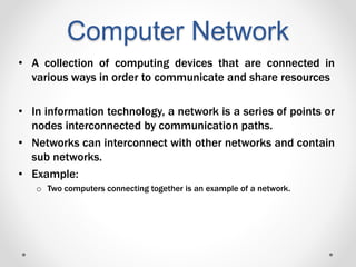 Networks topologies Lec#2 | PPTX | Computer Networking | Computing