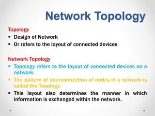 Networks topologies Lec#2 | PPTX | Computer Networking | Computing