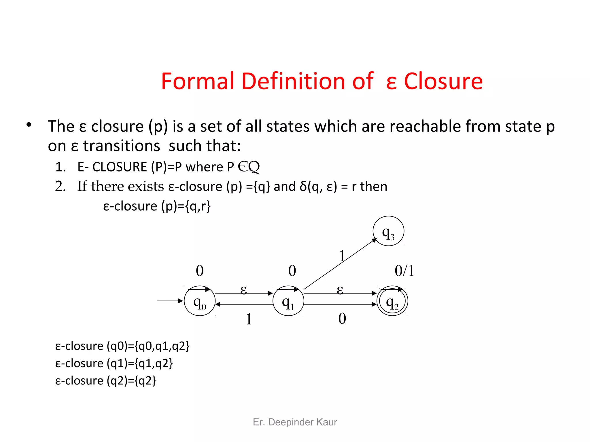NFA or Non deterministic finite automata | PPT