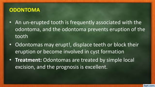 LEC 2: ODONTOGENIC TUMORS AND TUMOR LIKE LESIONS OF THE JAW | PPTX ...