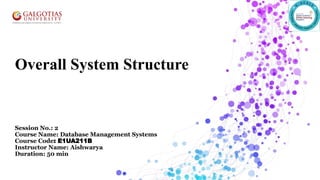 Database Management System_Overall Structure | PPT