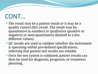 Clinical Hematology quality control laboratory | PPTX