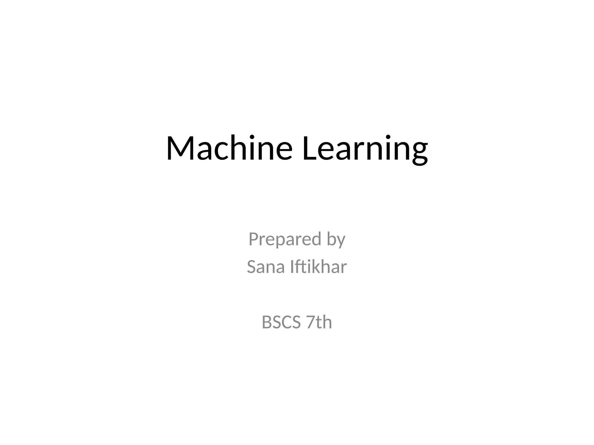 Lec2(Types of ML) & Preprocessing of data.pptx | Databases | Computer Software and Applications