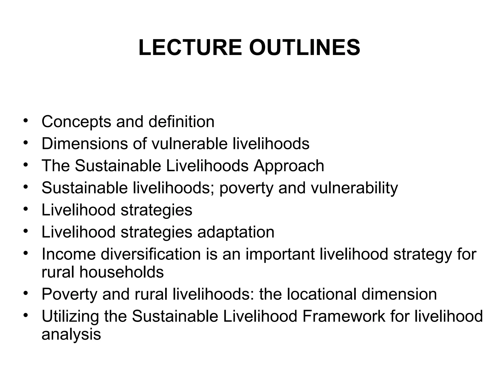 Livelihood and rural development | PPT