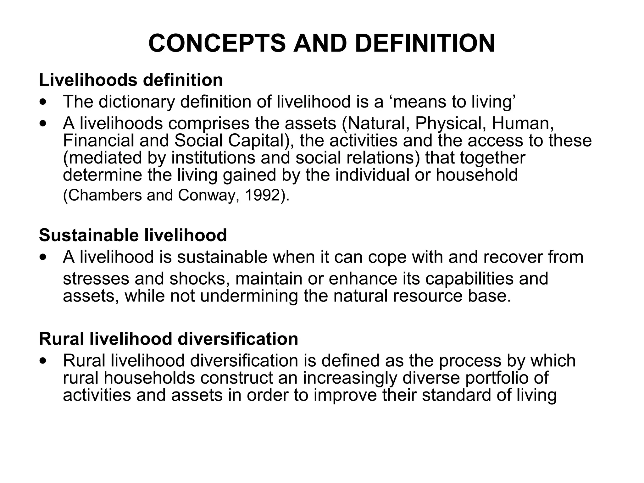 Livelihood and rural development | PPT