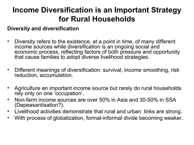 Livelihood and rural development | PPT | Agriculture | Industries