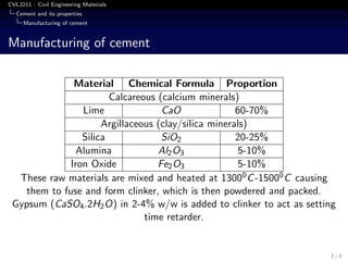 Lecture on Cement | PPT