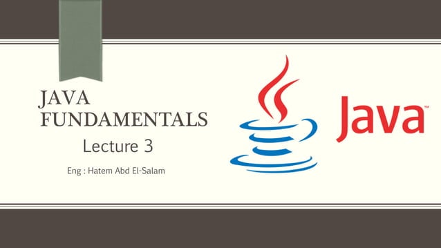 Java- language Lecture 3 | PPT