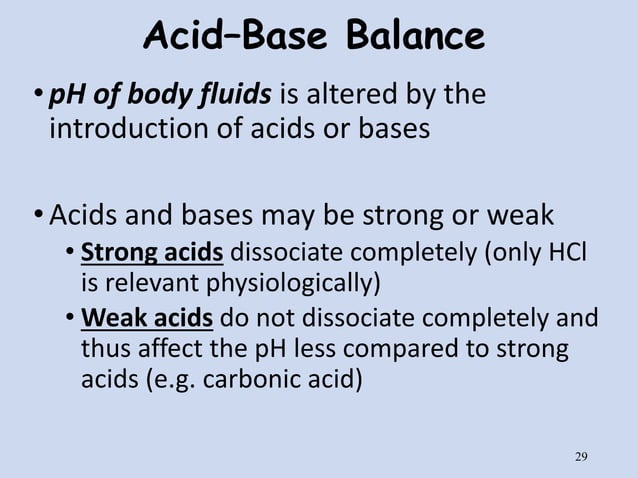 Water, acid base balance, buffer systems | PPTX | Chemistry | Science