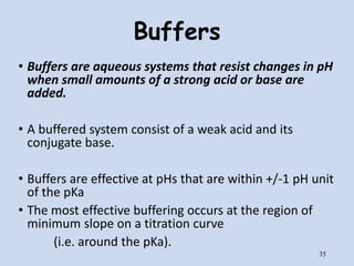 Water, acid base balance, buffer systems | PPTX