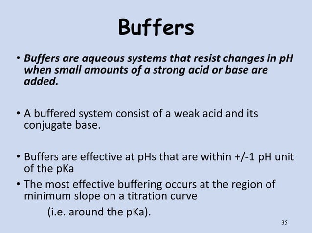 Water, acid base balance, buffer systems | PPTX | Chemistry | Science