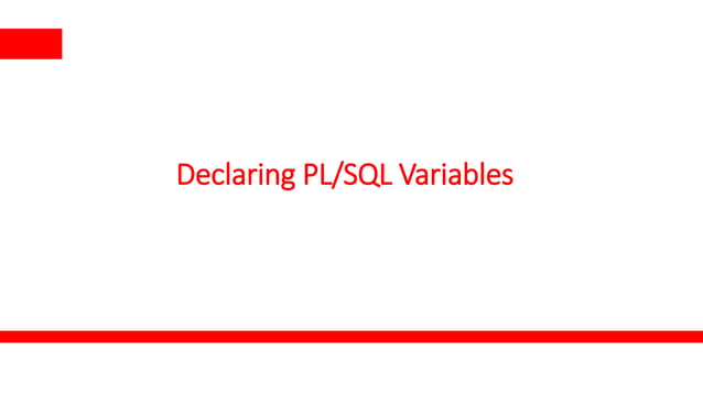Pl-sql blocks and block types and variablesdeclaring.pptx | Databases | Computer Software and ...