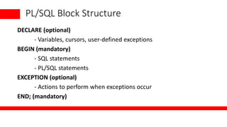 Pl-sql blocks and block types and variablesdeclaring.pptx