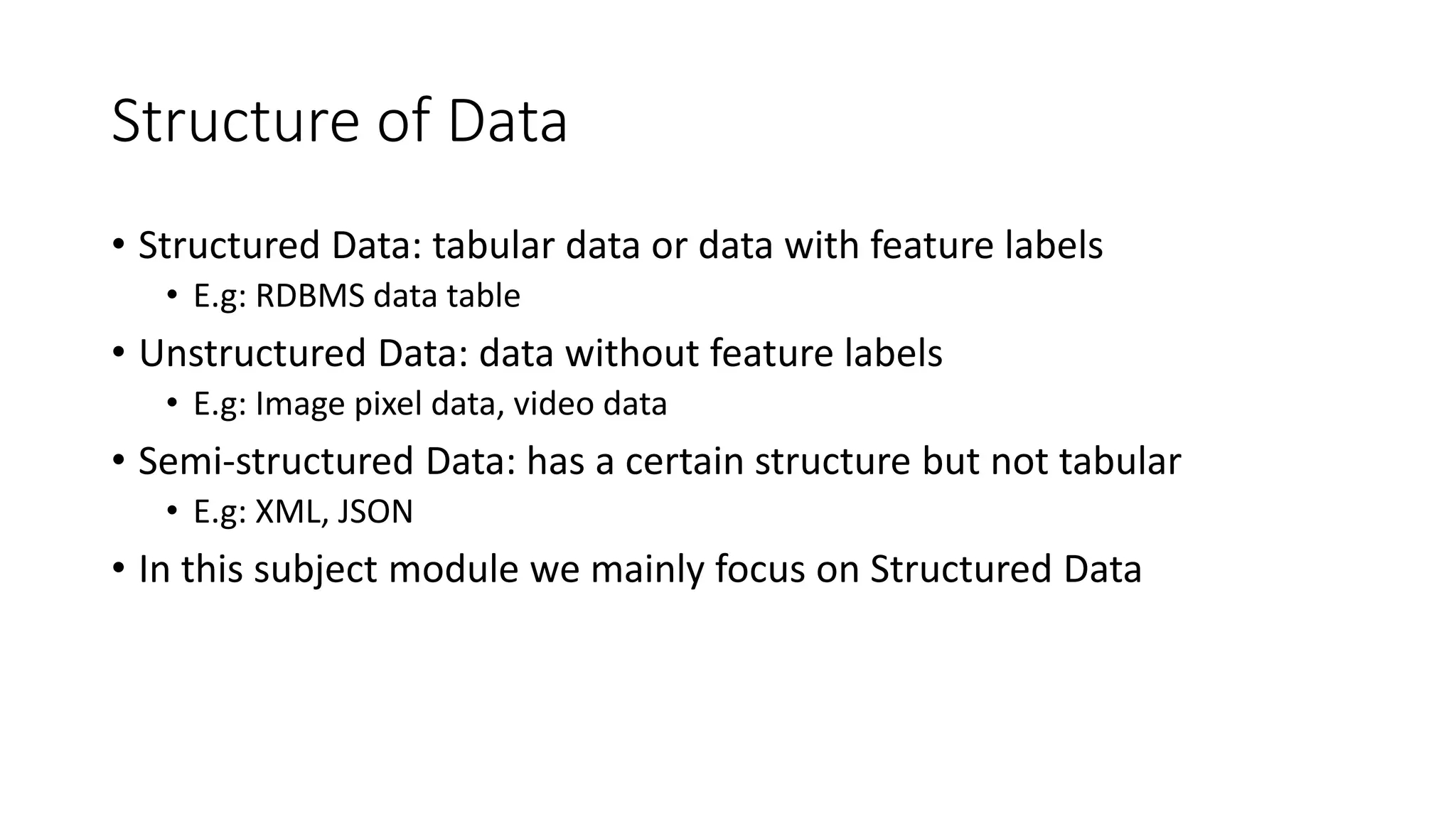 Lecture 3 Exploratory Data Analytics Eda A Lecture In Subject Module Statistical And Machine