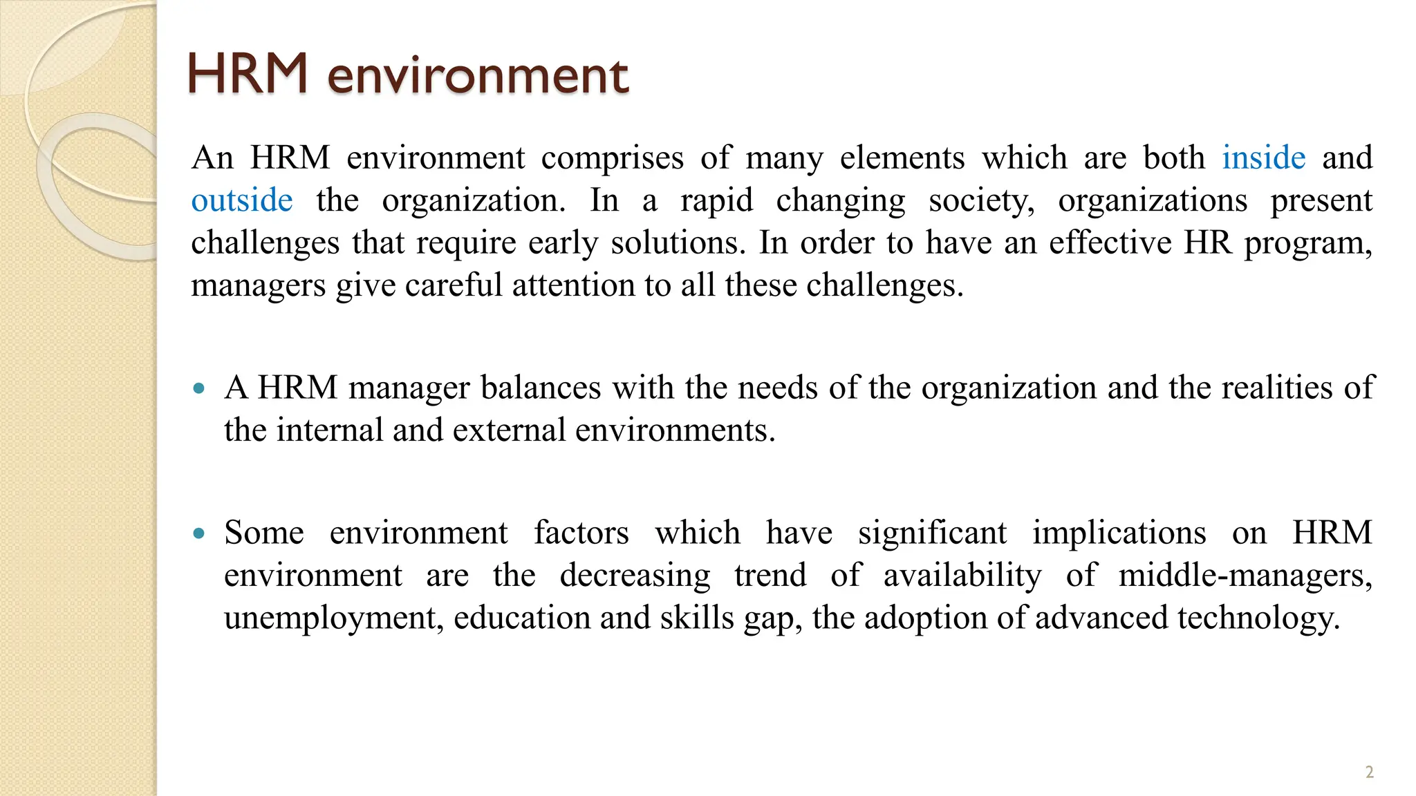HRM Environments (internal and external) | PDF
