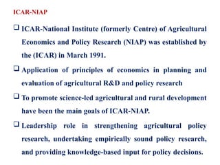 Agricultural Economics - importance - NIAP | PPT