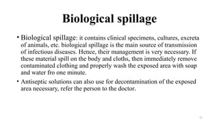 Biomedical waste first aid in clinical lab | PPTX