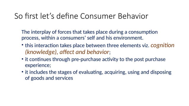 Lec 3.pptx Basics of Consumer Behavior | PPT