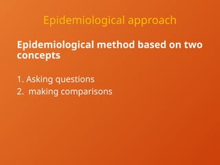 introduction to epidemiology, definition and designs | PPTX