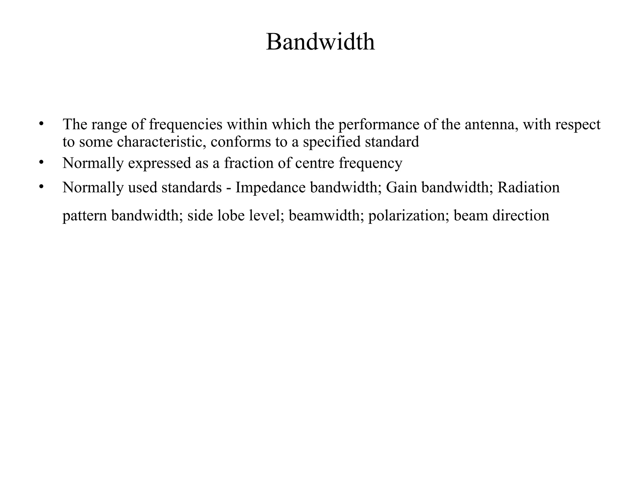 lec3.ppt: Excell sheet representing the various parameters of antenna and radiation | PPT