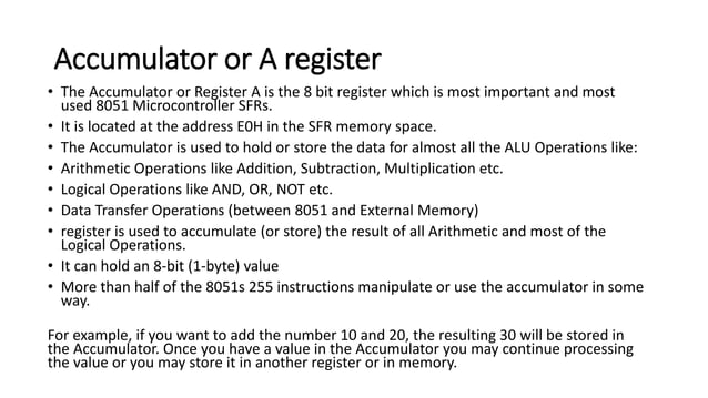 8051 MICROCONTROLLER ARCHITECTURE.pptx 8051 MICROCONTROLLER ARCHITECTURE.pptx