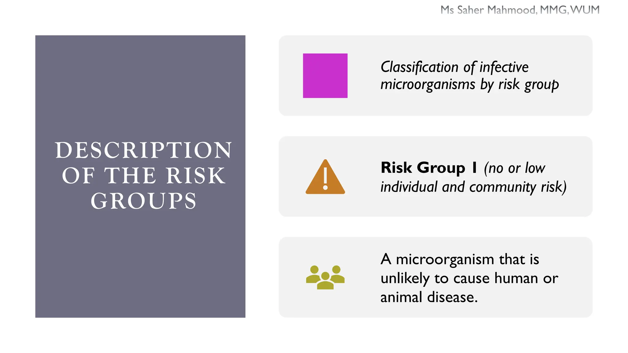 Lec 3-BIOSAFETY RISK GROUPS and their assessment | PDF