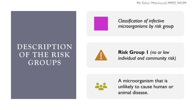 Lec 3-BIOSAFETY RISK GROUPS and their assessment | PDF