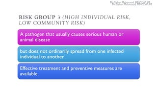 Lec 3-BIOSAFETY RISK GROUPS and their assessment | PDF