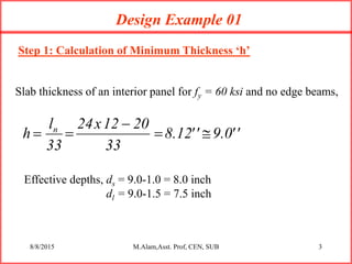 Lec 3 design problem of flat plate slab | PDF