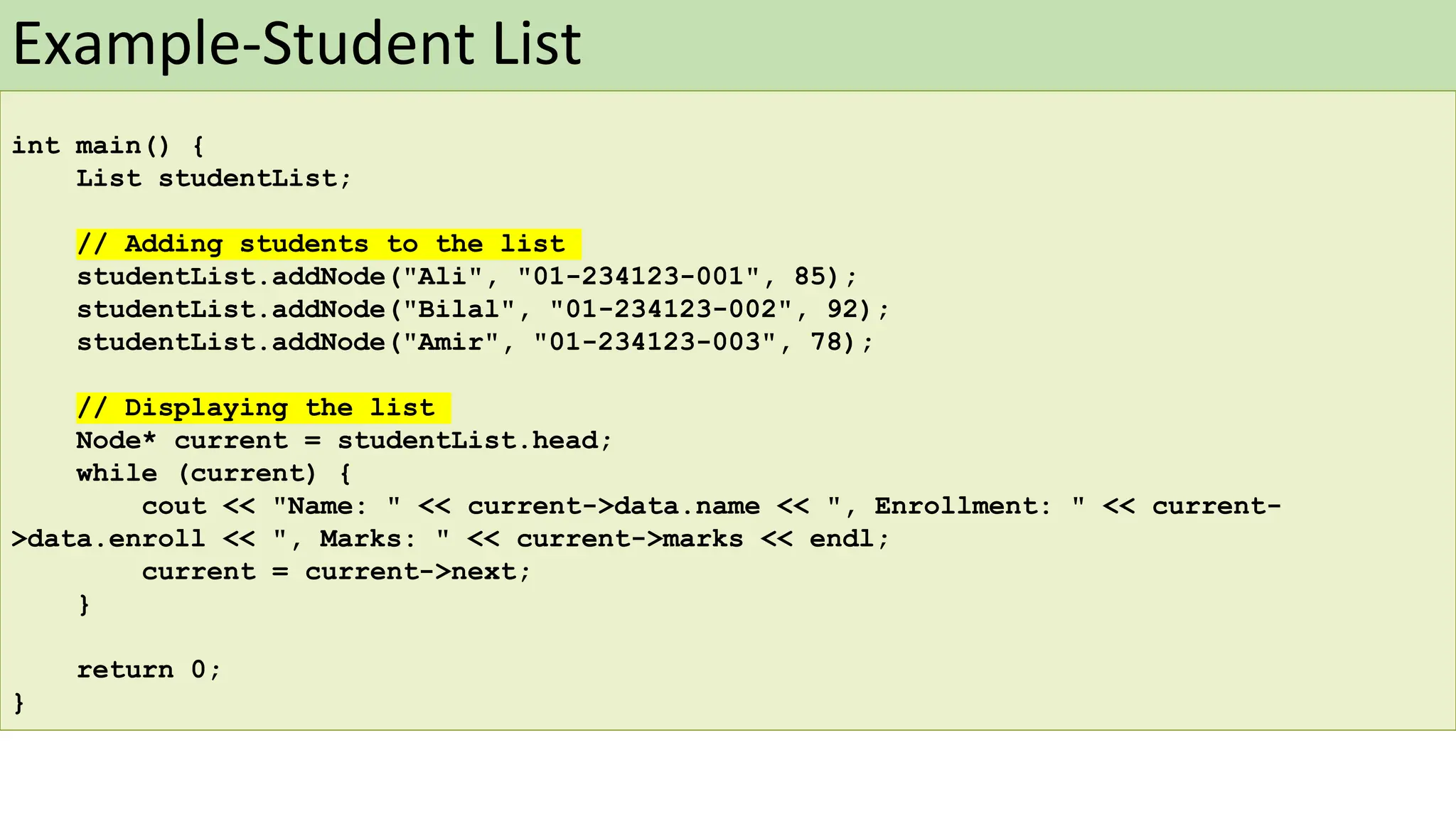 Lec3-Linked list.pptx | Programming Languages | Computing