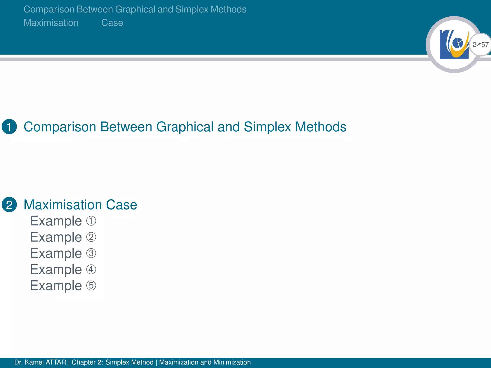 Simplex Method Maximization Ppt