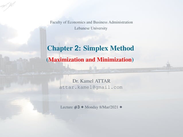 Simplex method (maximization) | PDF