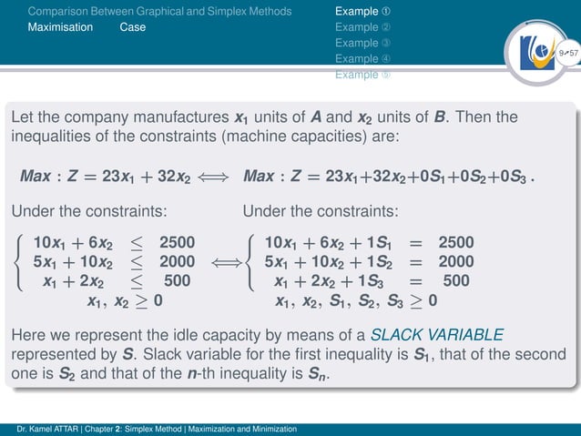 Simplex method (maximization) | PDF