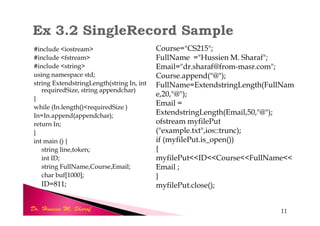 CS215 - Lec 3 single record operations | PPT