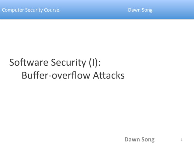 Memory safety and vulnerabilities: attacks and defenses | PPT