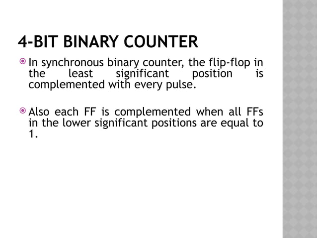 Synchronous counters digital logic design | PPTX | Programming Languages | Computing