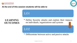 Types of Attacks: Attacks can be classified based on their method ...