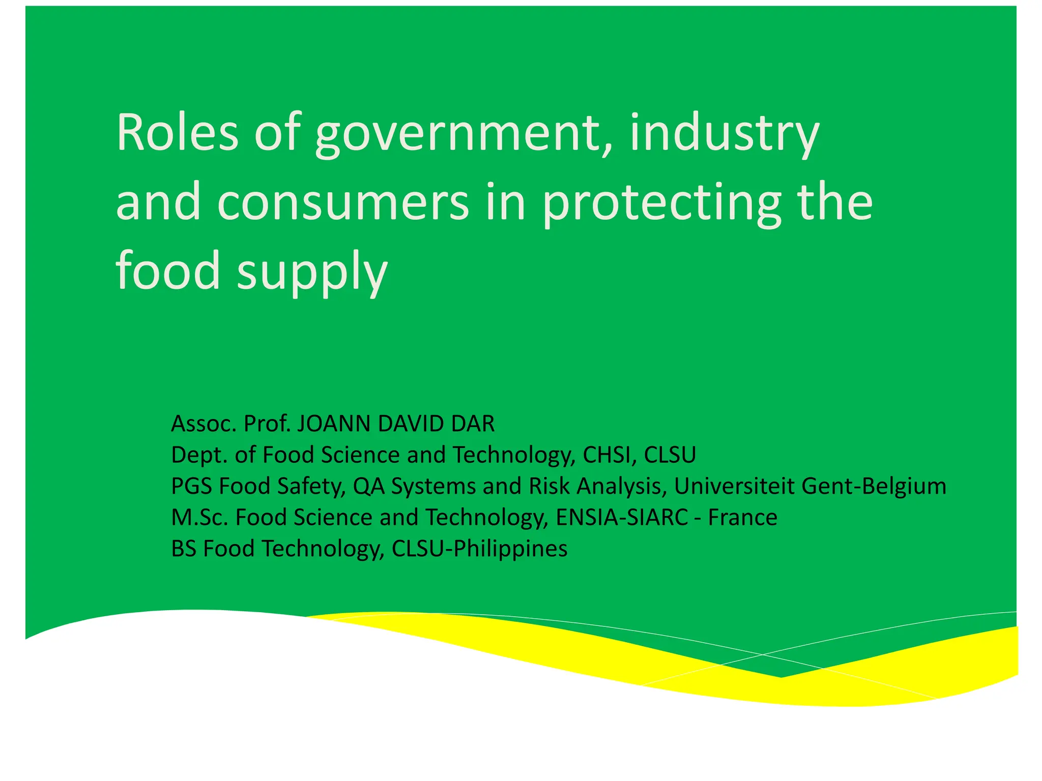 Lec 3Agencies in implementing Food Laws.pptx