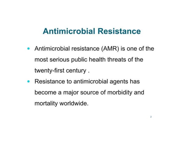 Lec 3 ANTIMICROBIAL RESISTANCE and its mechanism.pptx