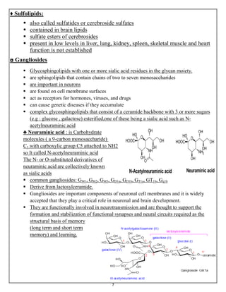 Sphingolipids ceramide Sphingomyelin glycolipids Gangliosides ...