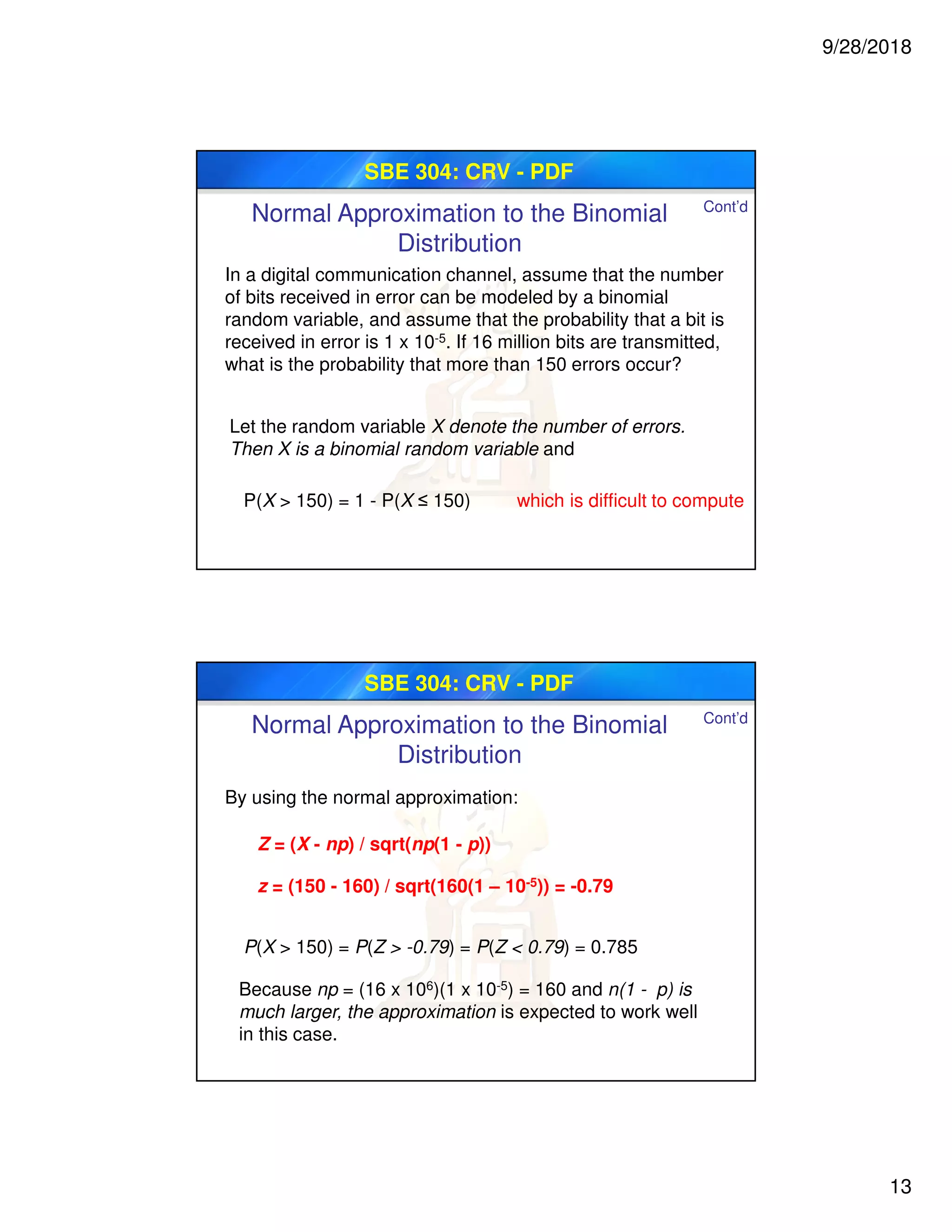 Lec 3 continuous random variable | PDF