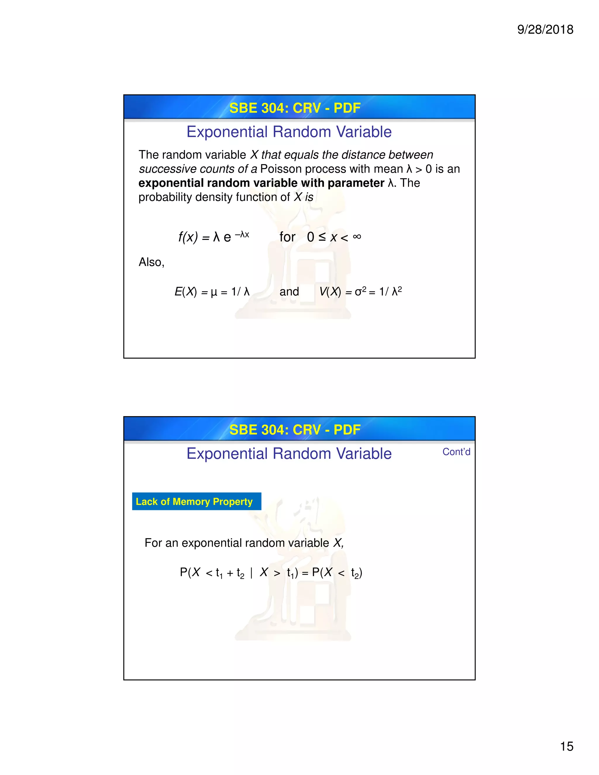 Lec 3 continuous random variable | PDF