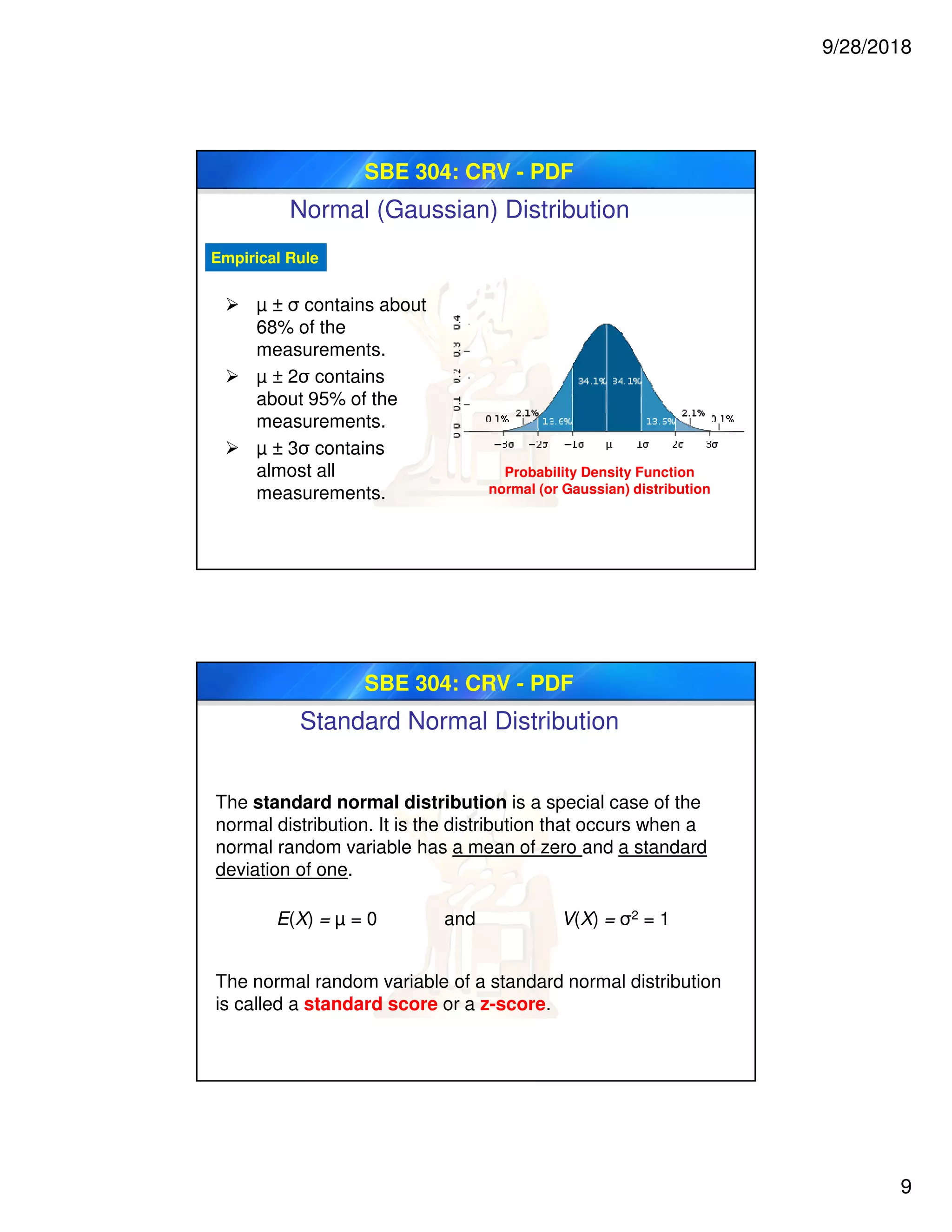 Lec 3 continuous random variable | PDF